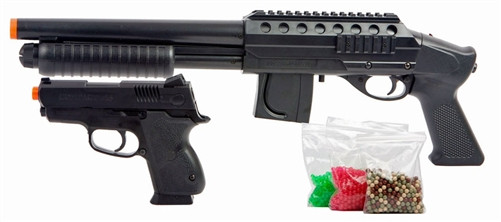 Mossberg M500 Pistol Grip Airsoft Shotgun Combo, FREE .45 Spring Pistol ...