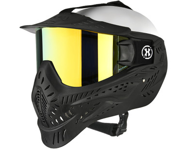 HK Army HSTL Full Face Mask - Black w/ Gold Lens