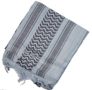 Lancer Tactical Woven Shemagh ( Grey / Black ) Face, Neck, and/or Head ...