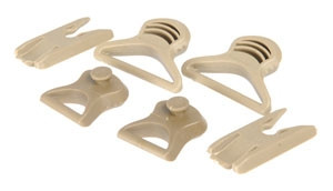 Lancer Tactical Goggle Swivel Clips For ARC Helmet Rail ( Tan )