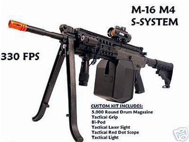Custom A&K M4 S-System AEG Airsoft Metal Gearbox Gun Full Auto Rifle