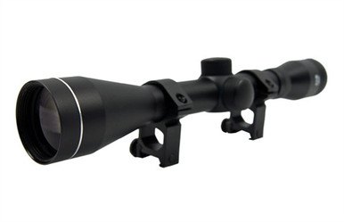 AIM Sports 6x40 Fixed Power Rifle W/ Scope Rings & Lens Covers.