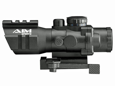 JTCTQ432G AIM Sports 4x32 Tri-Illuminated Red/Green/Blue Dot Scope w/ 2 ...