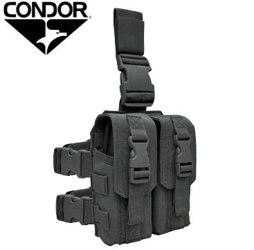 MA65-002 Condor Tactical Double M4 / M16 / G36 / MP5 Drop Leg Mag Pouch ...