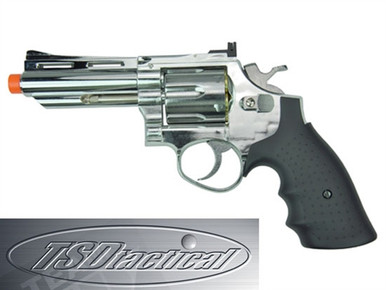 TSD Savaging Bull 4in Black Gas Metal Airsoft Revolver - SILVER