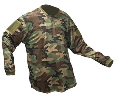 Camouflage V-Tac Echo Long Sleeve Gaming Jersey ( Woodland )