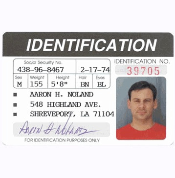 Identification ID Card - U-Spy Store