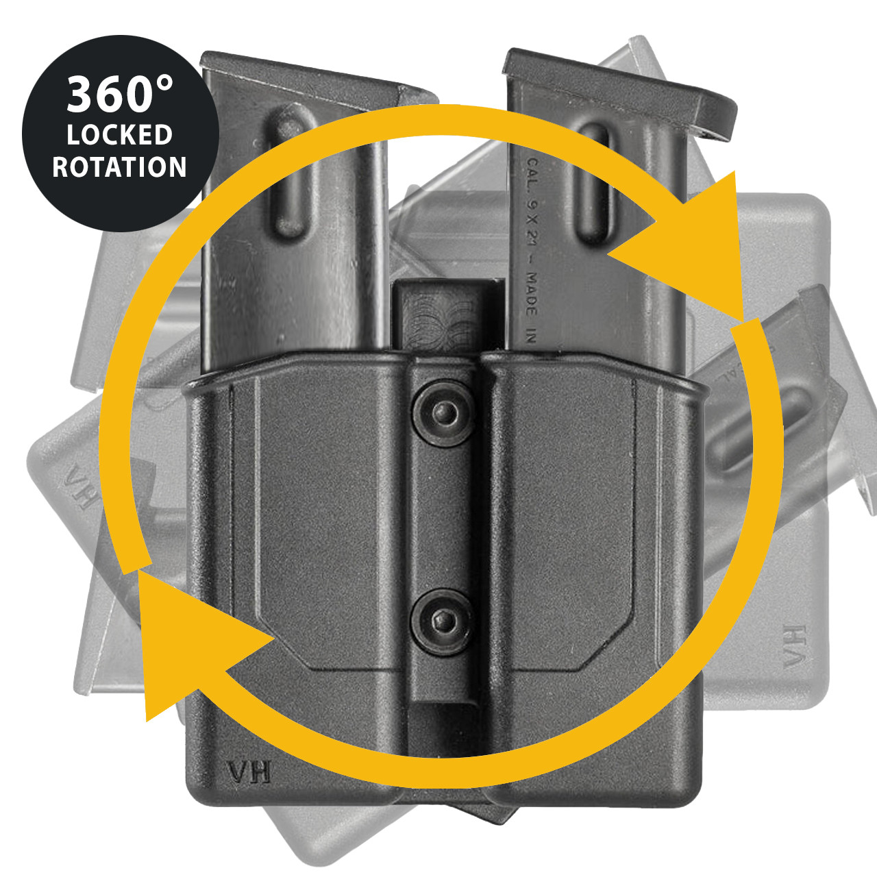 Edge OWB Duty Double Pistol Magazine Case - Universal fit