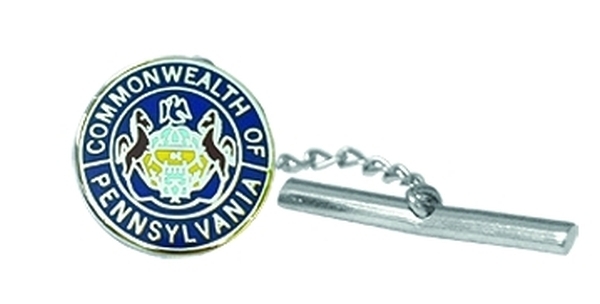 Buy PA Commonwealth Seal Tie Tac w/Jewelers Clutch, Chain & Bar, 1/2 ...