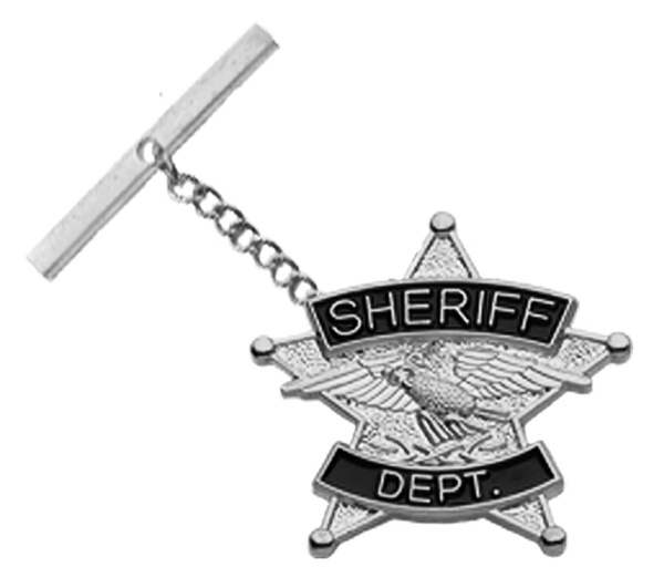 Buy SHERIFF DEPT., Tie Tac w/Jewelers Clutch, Chain & Bar, Enameled, 7/ ...