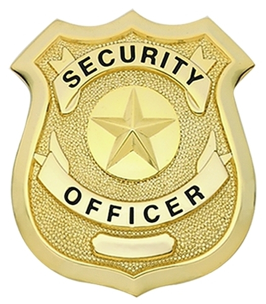 Buy SECURITY OFFICER Badge, Durable 5-Pc Pin/Catch, 2-1/4x2-5/8' - Hero ...