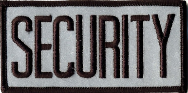 SECURITY Chest Patch, Reflective, Black/Reflective Grey, 4x2" - Hero's ...