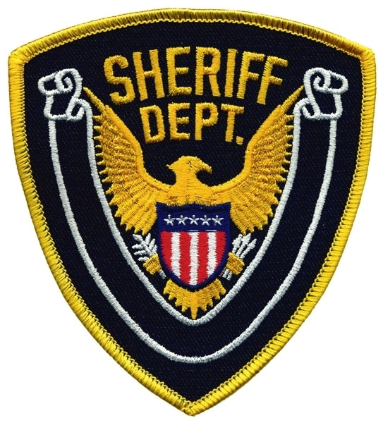 Buy SHERIFF DEPT., Eagle w/Blank Scroll, Medium Gold Border on Navy ...