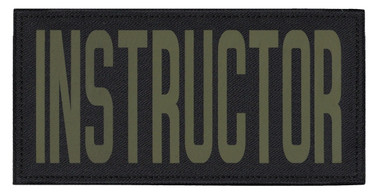 INSTRUCTOR, Back Patch, Printed, Hook w/Loop, Tactical Style, O.D ...