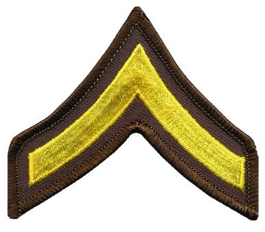PFC Chevrons, Merrowed Border, Medium Gold/Brown, 3" Wide, Pairs - Hero ...