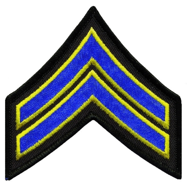 Buy CPL Chevrons, Merrowed Border, Royal-Med Gold/Black,3-1/2' W - Hero ...