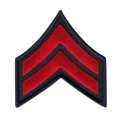 CPL Chevrons, Merrowed Border, Red/Midnight Navy, 3" Wide, Pairs - Hero ...