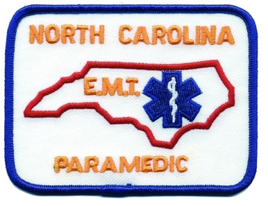 NORTH CAROLINA PARAMEDIC Shoulder Patch, Gold, 4x3" - Hero's Pride