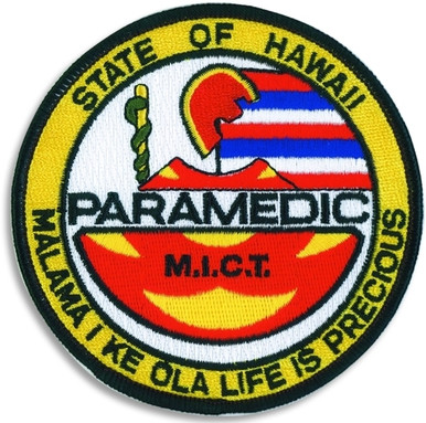 HAWAII PARAMEDIC Shoulder Patch, 4" Circle - Hero's Pride