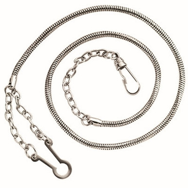 21" Whistle Chain with Button Hook - Chain for Badge Holder, Police ...