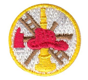 Fire Scramble, Collar Insignia, 100% Embroidery, Gold Border/White, 1 ...