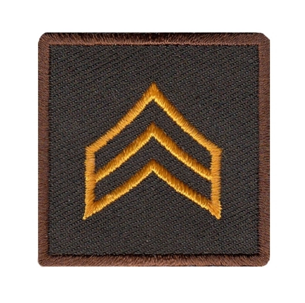 Buy SGT, Embroidered Rank, Pair, Dark Gold/Brown, 1-1/2x1-1/2' - Hero's ...