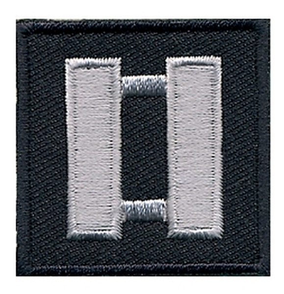 Buy Captain, Embroidered Rank, Pair, Silver/Midnight, 1-1/2x1-1/2 ...
