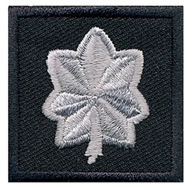 Major, Embroidered Rank, Pair, Silver/Midnight, 1-1/2x1-1/2" - Hero's Pride