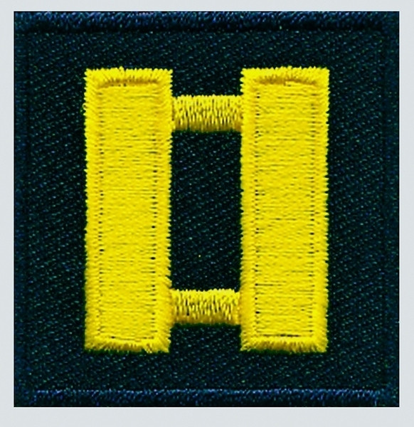 Buy Captain, Embroidered Rank, Pair, MedGold/Midnight, 1-1/2x1-1/2 ...