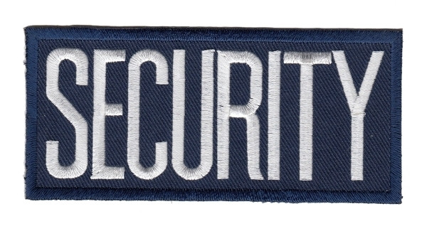 Buy SECURITY Chest Patch, Heat Seal, White/Navy, 4x2' - Hero's Pride ...