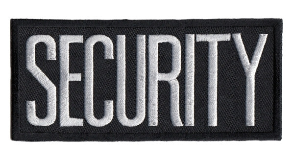 Buy SECURITY Chest Patch, White/Black, Heat Seal, 4x2' - Hero's Pride ...