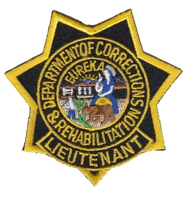 CDCR LT Star Badge Patch, Full Color, 3x3" - Hero's Pride