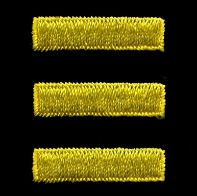Service Bars - Continuous, Felt, Medium Gold/Black, 1x1/4" Bar - Hero's ...