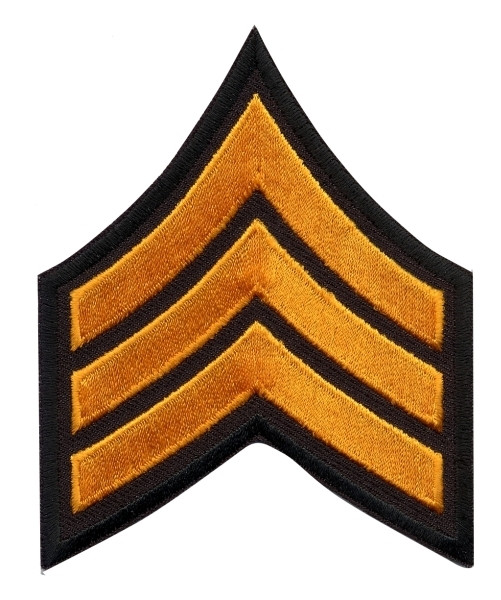 Buy SGT Chevrons, Dark Gold/Black, 3' Wide - Hero's Pride Online at ...