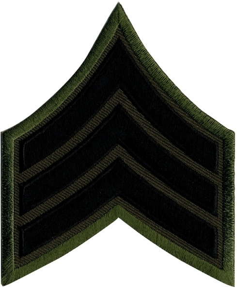 Buy SGT Chevrons, Black/O.D., 3' Wide - Hero's Pride Online at Best ...