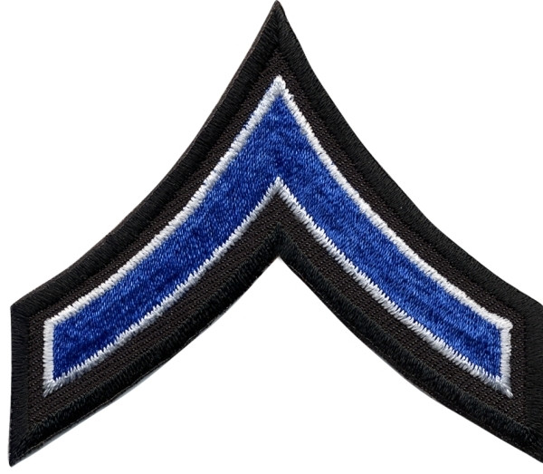 Buy PFC Chevrons, Royal-White/Black, 3' Wide - Hero's Pride Online at ...