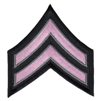 Pink Line - CPL Chevrons, Light Pink/Grey on black, 3" Wide, Pairs ...