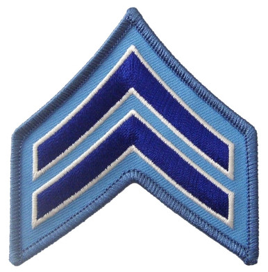 CPL Chevrons, Merrowed Border (Chicago PD), Royal-White/Lt Blue, 3 ...