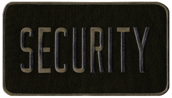 Buy SECURITY Back Patch, Grey/Black, 9x5' - Hero's Pride Online at Best ...