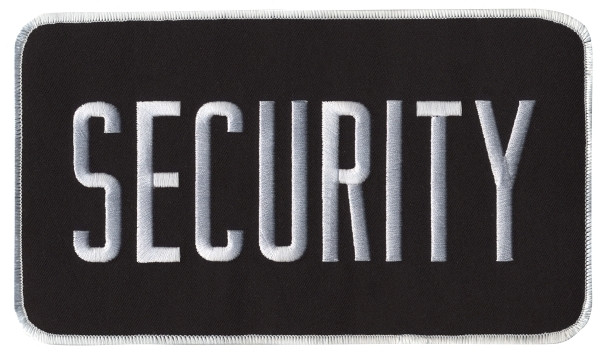 Buy SECURITY Back Patch, White/Black, 9x5' - Hero's Pride Online at ...