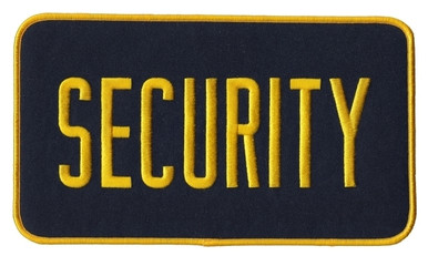 SECURITY Back Patch, Medium Gold/Midnight, 9x5" - Sew On backing - Hero ...