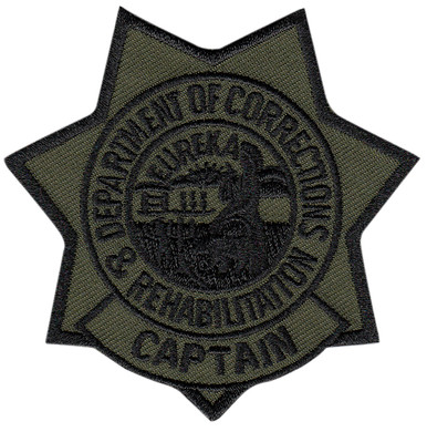 CDCR Captain Star Badge Patch, Subdued, 3x3" - Hero's Pride