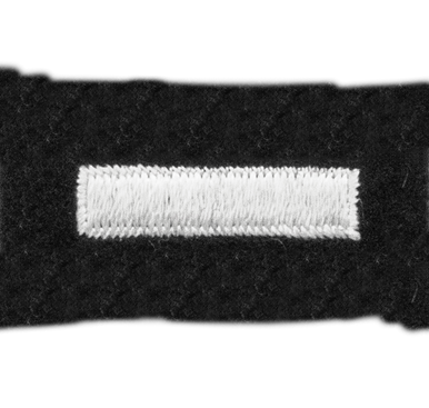 Service Bars - Continuous, Felt, White/Navy, 1x1/4" Bar - Hero's Pride