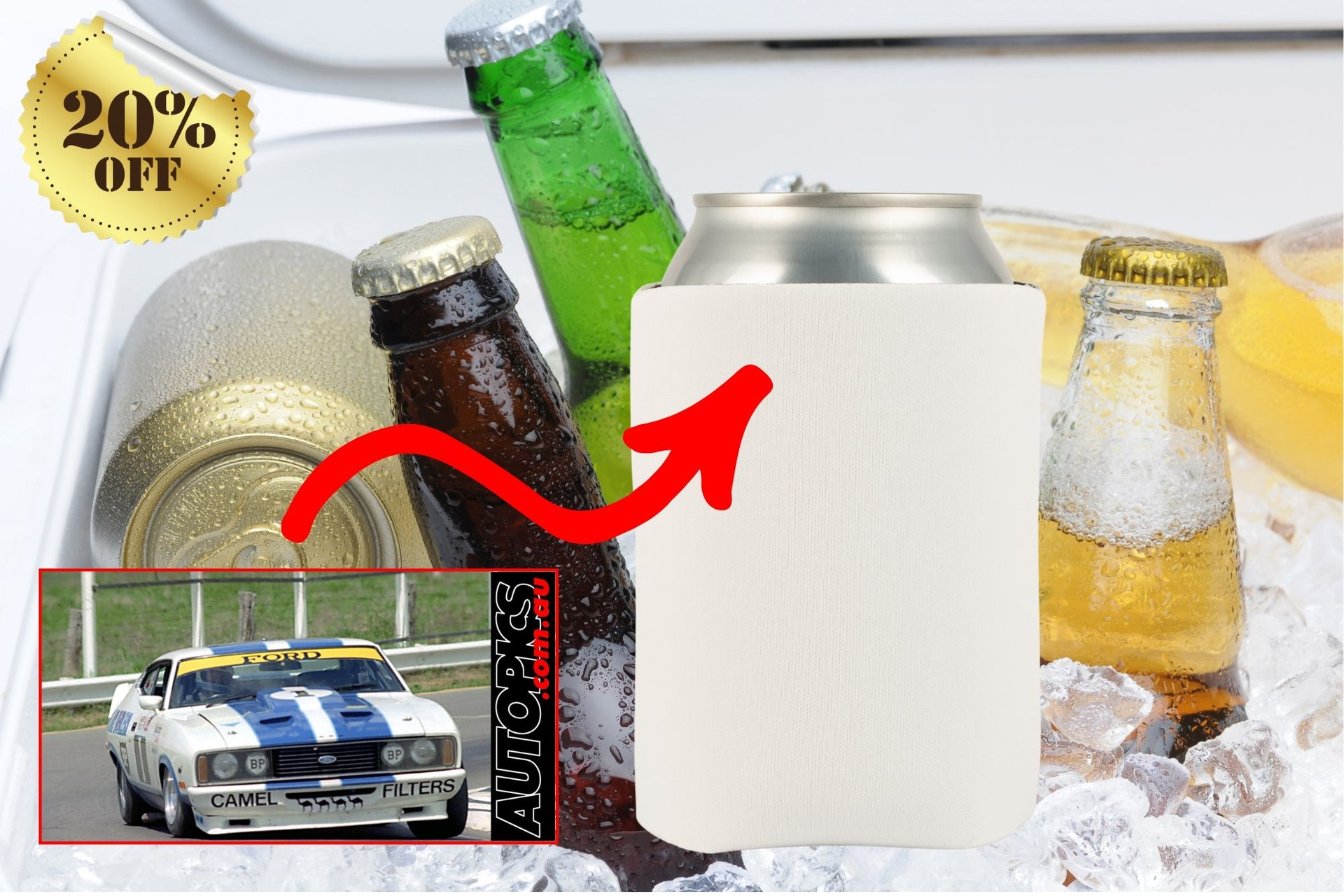 DRINK78786 - DRINK COOLER - Allan Moffat & Jacky Ickx, Hardie-Ferodo ...