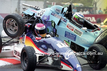 99015 - #35 Ian Moncriett, Van Diemen RF91 & #11 Stewart McColl ...