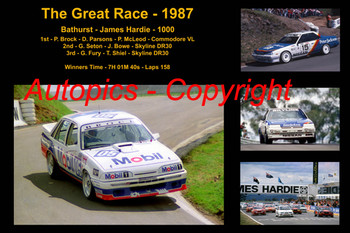 618 - The Great Race 1987 - A collage of the first three place getters ...