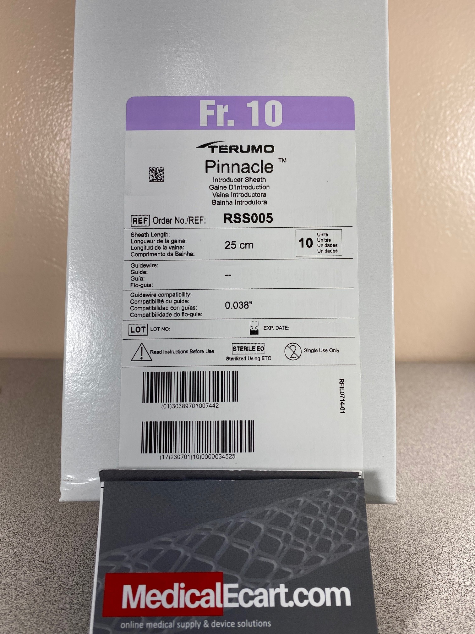 RSS001, Terumo, Pinnacle, Introducer, Sheath
