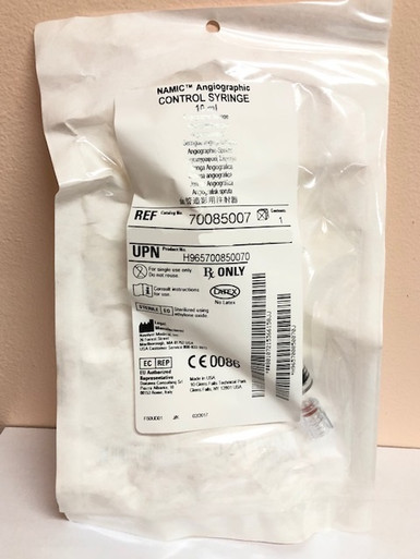 H965700850071 Angiographic Control Syringes 10 mL Thumb Ring Finger ...