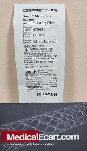 B Braun 473036 Low Volume air-eliminating IV filter