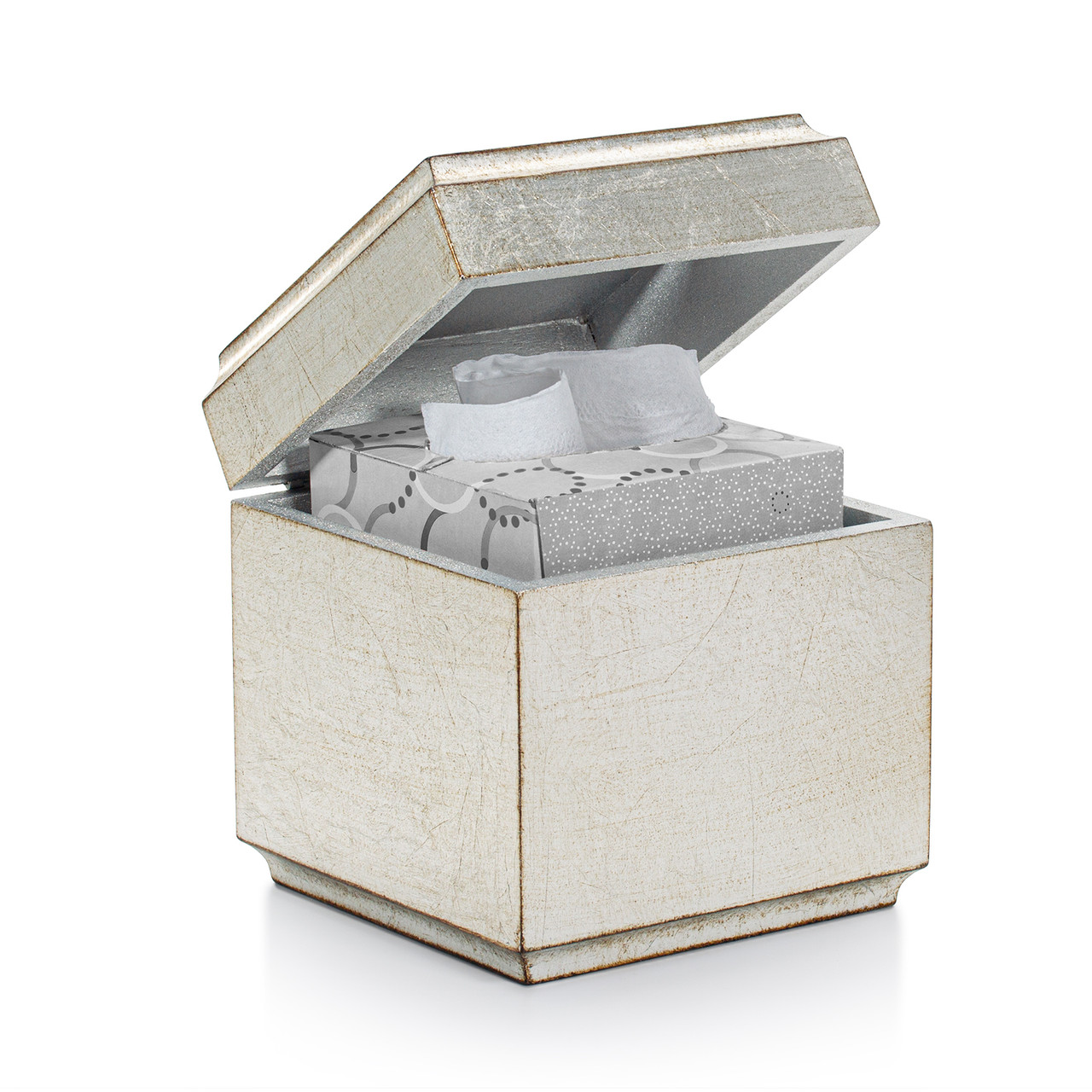 Luxury Silver Tissue Box from Italy - York | Labrazel